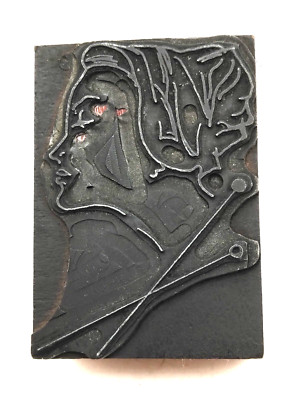 Printing Letterpress Printers Block Woman with Fabric Needles | eBay