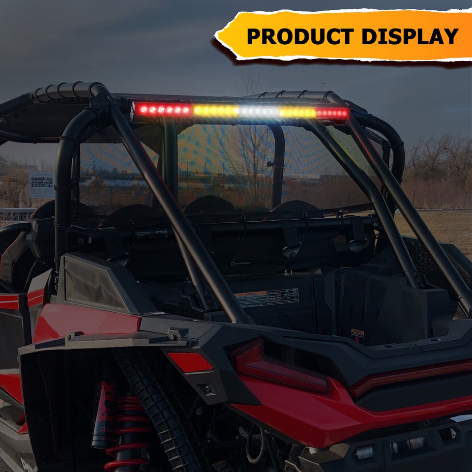RAWAR 30" Rear LED Chase Light Bar Reverse For 2020-2024 Polaris RZR ...