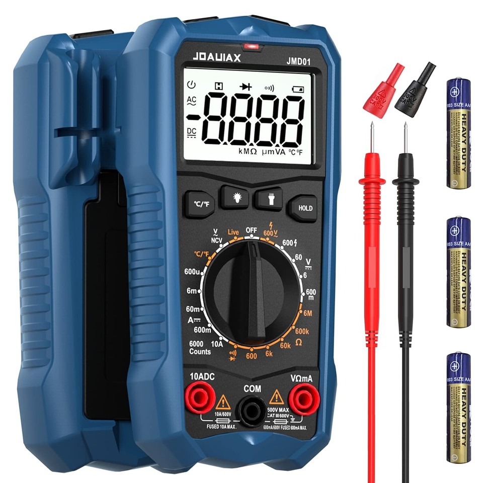 Digital Multimeter 6000 Counts Multi Tester AC DC Voltmeter NCV Ohm ...