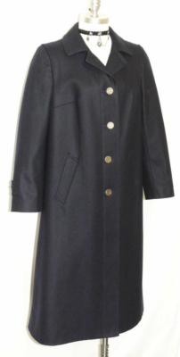 BLUE WOOL Over Coat Winter JACKET Long Women Julius Lang German B40" 10 ...