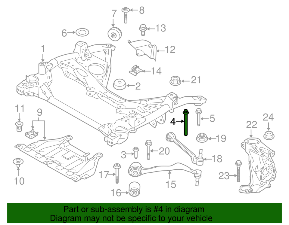 Genuine BMW Suspension Cross-Member Bolt 31-10-6-793-893 | eBay