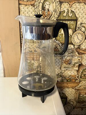 Vintage PYREX Glass Coffee Tea Carafe Pot w/ Candle Warmer | eBay