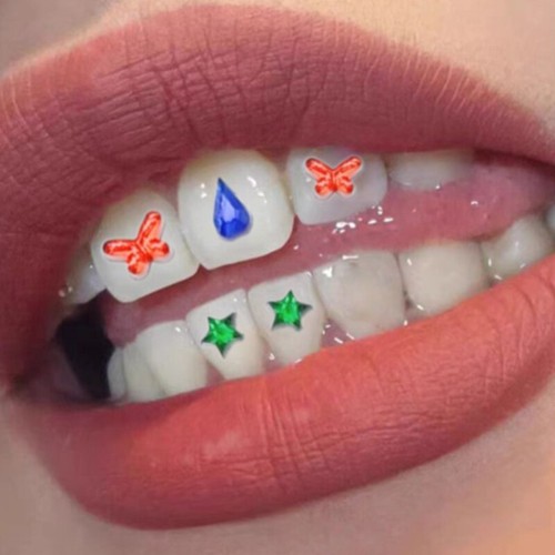 Dental Crystal Tooth Jewelry Ornaments Tooth Gems Colorful Teeth Gems ...