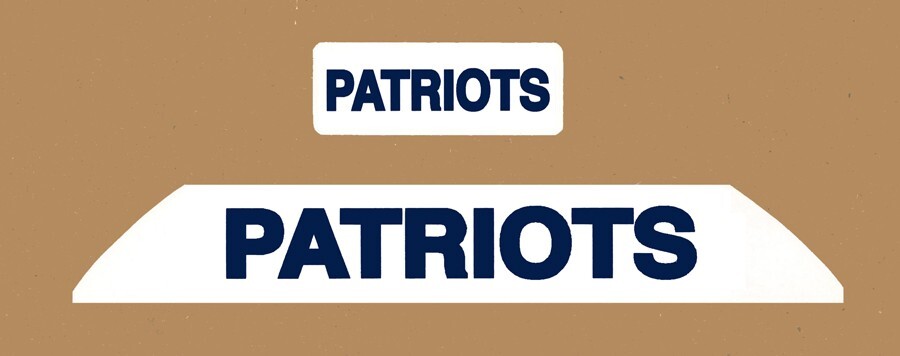 NOS New England Patriots Throwback Team Name Bumper Decals for Riddell ...