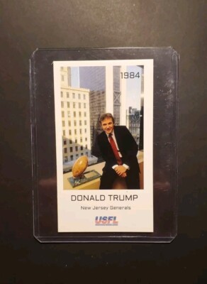 Tradeshow Card 1984 USFL DONALD TRUMP New Jersey Generals | eBay