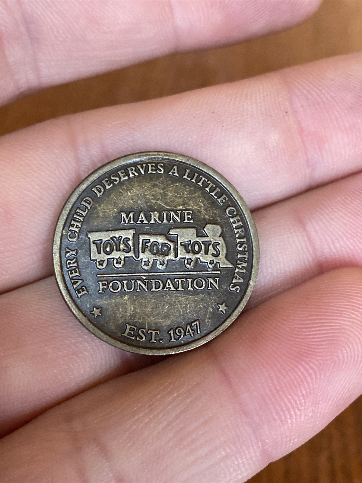 (1) USMC Marine Corps Toys For Tots Foundation Train Coin Token Semper ...