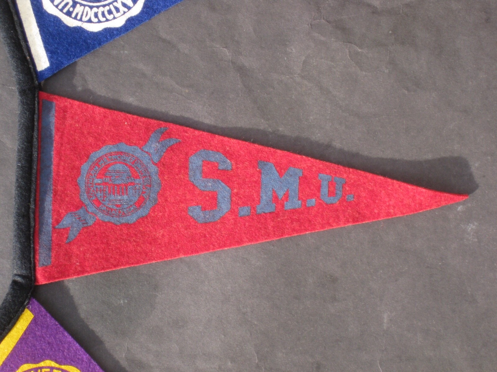 Vintage Southern Methodist SMU Felt Pennant Great condition Many more ...