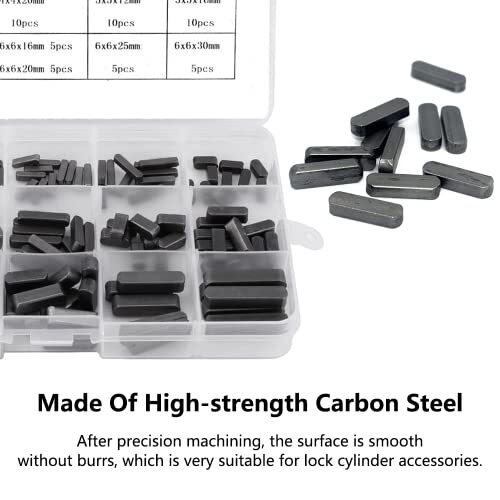 140Pcs Sizes Metric Woodruff Key Assortment Set Parallel Square Stock ...