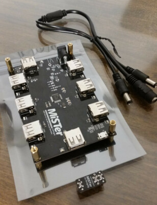 MiSTer FPGA 7 Port USB HUB V2.1 Black w/ Bridge Board and Power ...