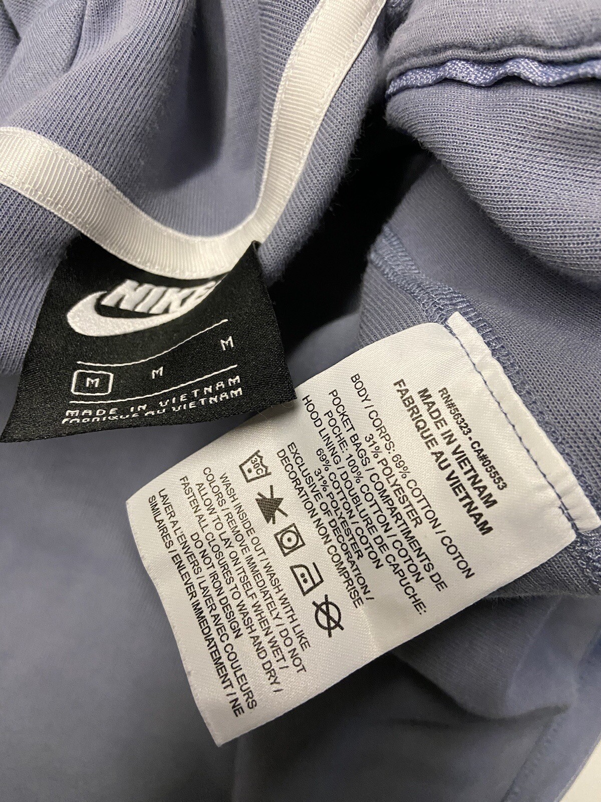 Womens NIKE NSW Purple Tech Fleece Cape Hoodie Sz M | eBay