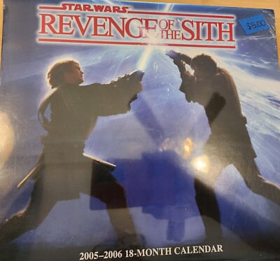 Star Wars REVENGE of the SITH 2005-2006 18-Month Calendar - New ...