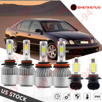 6PCS FOR 98-05 LEXUS GS 300/400/430 6000K LED DRIVING HEADLAMP FOG ...