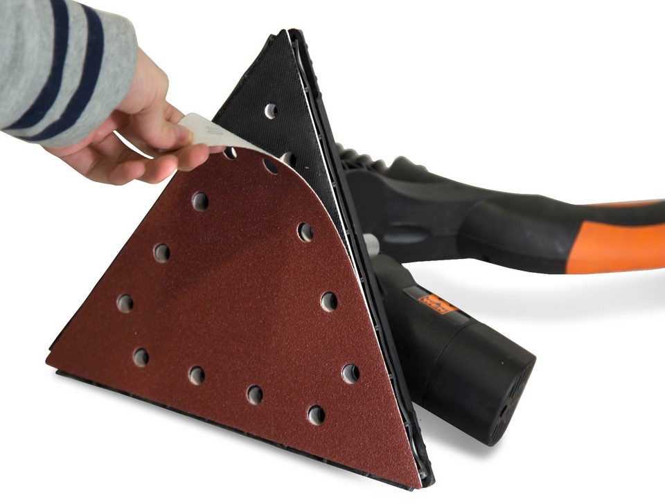 WEN Drywall Sander 150-Grit Hook and Loop 11-1/4 Inch Triangle ...