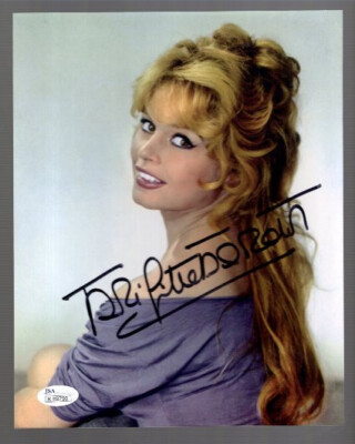 BRIGITTE BARDOT HAND SIGNED 8x10 COLOR PHOTO GORGEOUS SMILE JSA | eBay