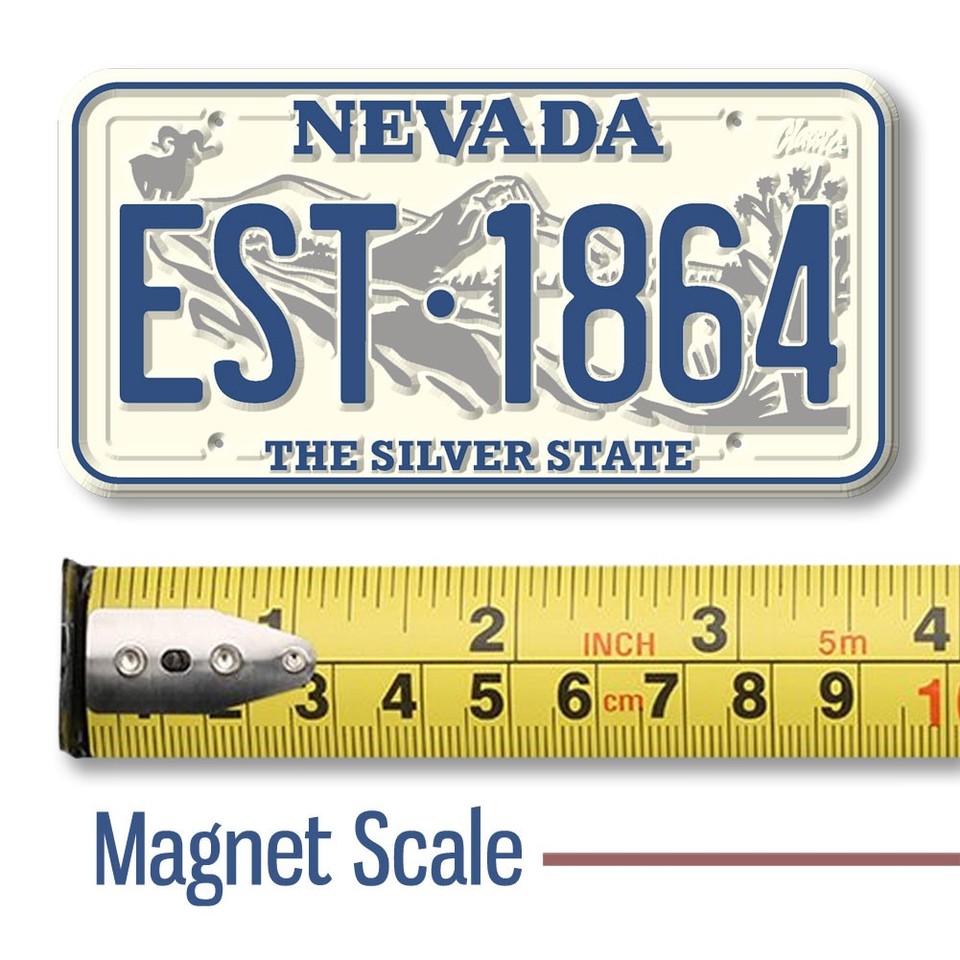 Nevada State License Plate Magnet by Classic Magnets, 1.9" x 3.8" | eBay
