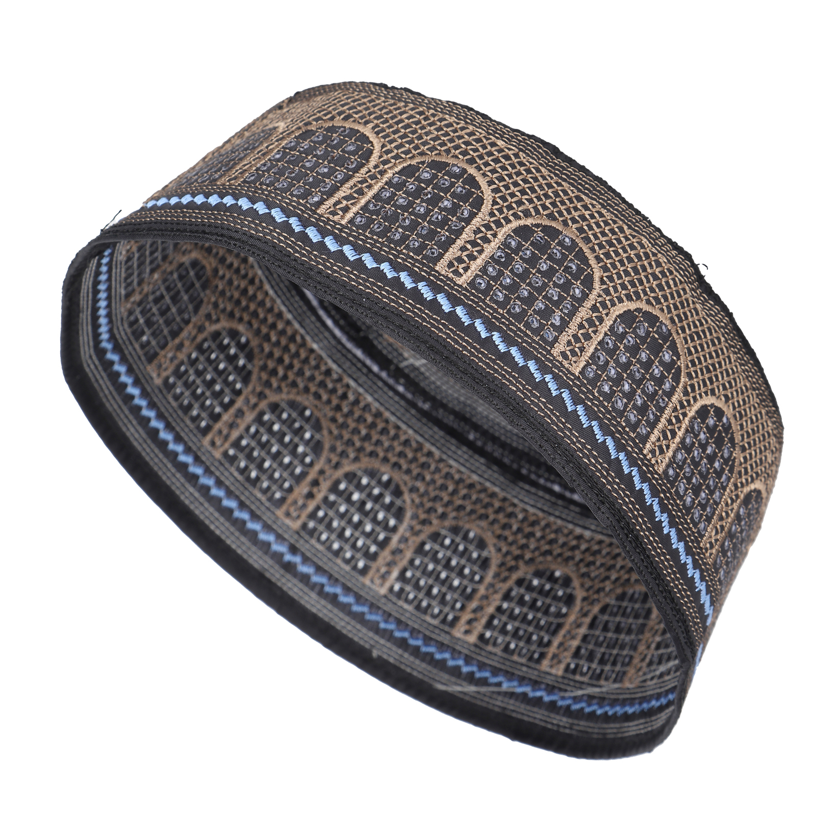 Muslim Hat Islamic Worship Prayer Embroidery Saudi Arabia Men Headwear ...