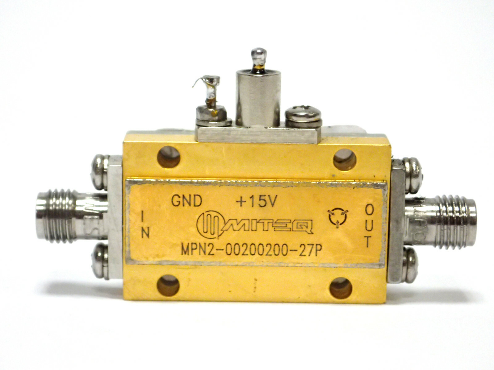 MITEQ MPN2-00200200-27P MULTI OCTAVE MED. POWER AMPLIFIER 0.2-2.0GHz ...