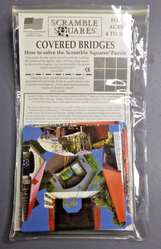 SCRAMBLE SQUARES WORLDS MOST CHALLENGING PUZZLE-COVERED BRIDGES | eBay