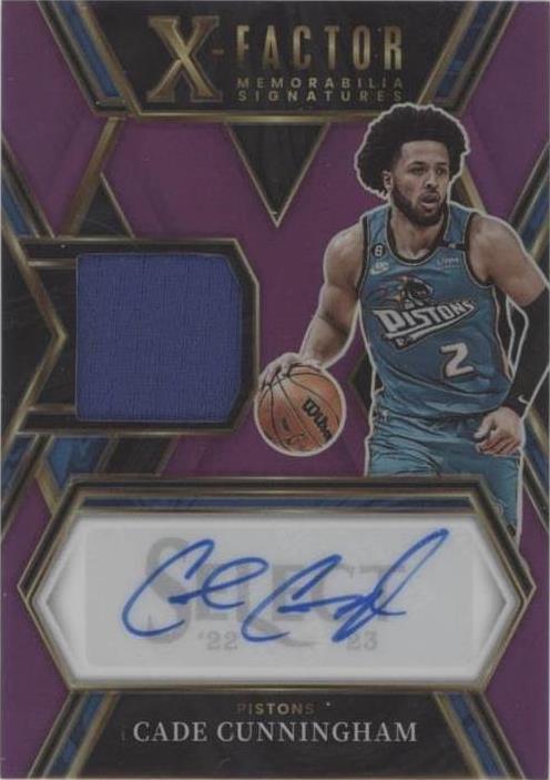 2022-23 Panini Select - X-Factor Memorabilia Signatures Cade Cunningham ...