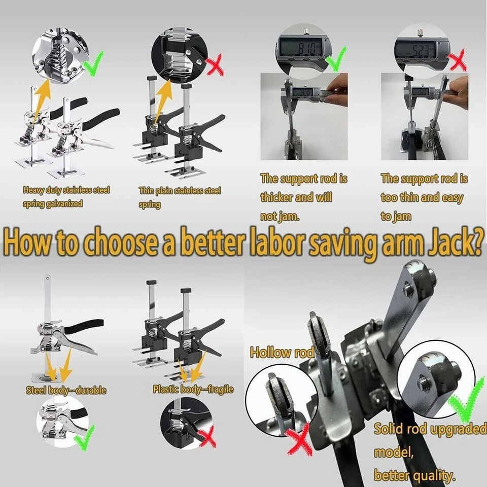 2X Labor Saving Arm Brick Lifter Hand Lifting Home Tool Door Cabinet ...