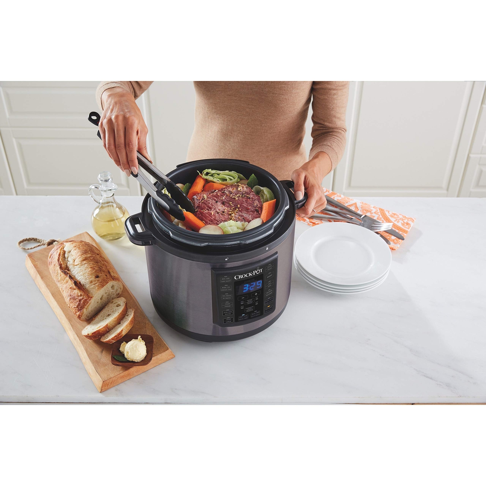 Crock-Pot 6-Quart Multi-Use Express Crock Programmable Slow Cooker and ...
