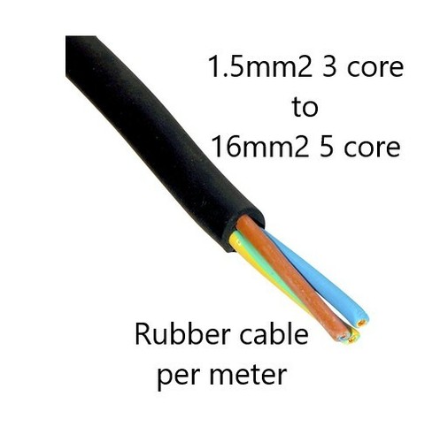 Rubber Cable HO7RNF HO5 3 4 5 CORE FLEXIBLE CABLE PER METRE 1.5 2.5 6.0 ...