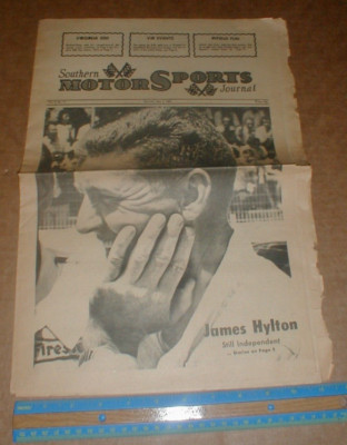 May 1969 VTG Southern Motor Sports Newspaper James Hylton NASCAR Racing ...