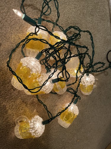 Set Of Beer Mug Stein Can String Lights Vintage Bar Rv Rare | eBay