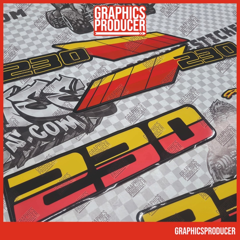 Suzuki LT230 Quadsport Decals Replica Full Kit Graphic Sticker 85-86 ...