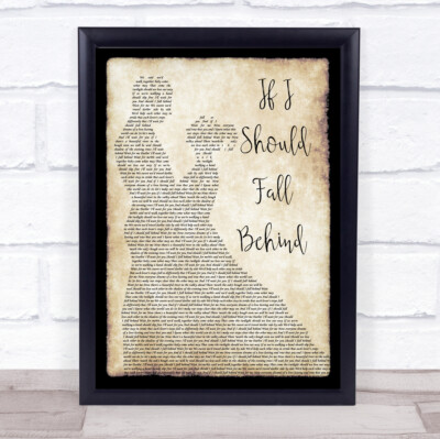 If I Should Fall Behind Song Lyric Man Lady Dancing Print | eBay UK