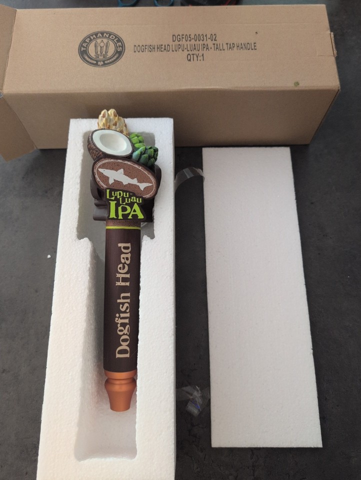 DOGFISH HEAD LUPU-LUAU IPA Beer Tap Handle 12" - BRAND NEW IN BOX | eBay