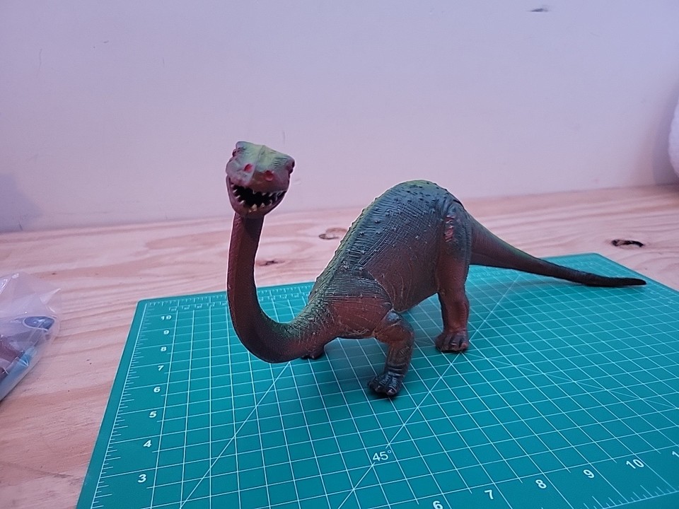 Brontosaurus Plastic Toy Dinosaur 17 In Made in Hong Kong Vintage 1980s ...