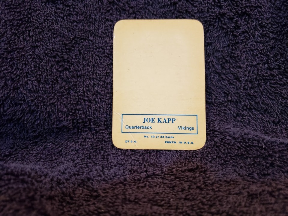 BEAUTIFUL 1970 Topps Glossy #12 Joe Kapp Card, Minnesota Vikings, NICE ...