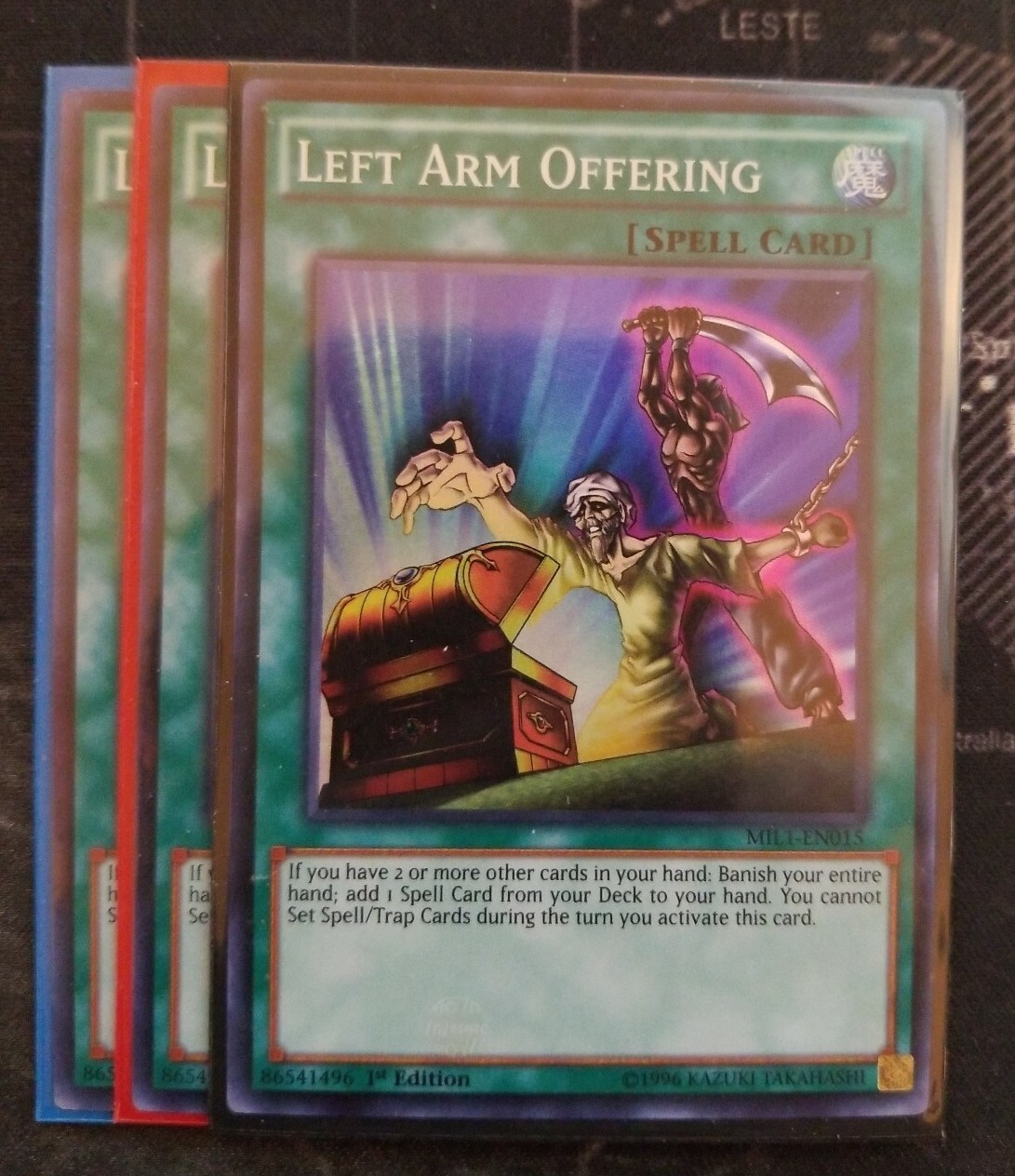 3x Left Arm Offering MIL1-EN015 Super Rare 1st Edition NM Yugioh | eBay
