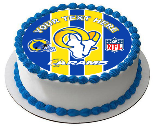 Los Angeles Rams Edible Image Topper for Cake. Edible Pre Cut Stickers ...