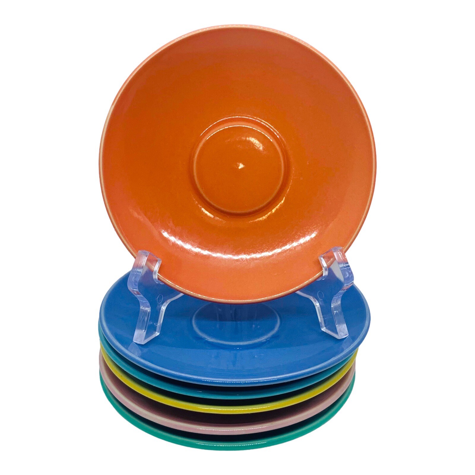 6 Vintage Lindt Stymeist Colorways Demitasse Saucers Solid Colors ...