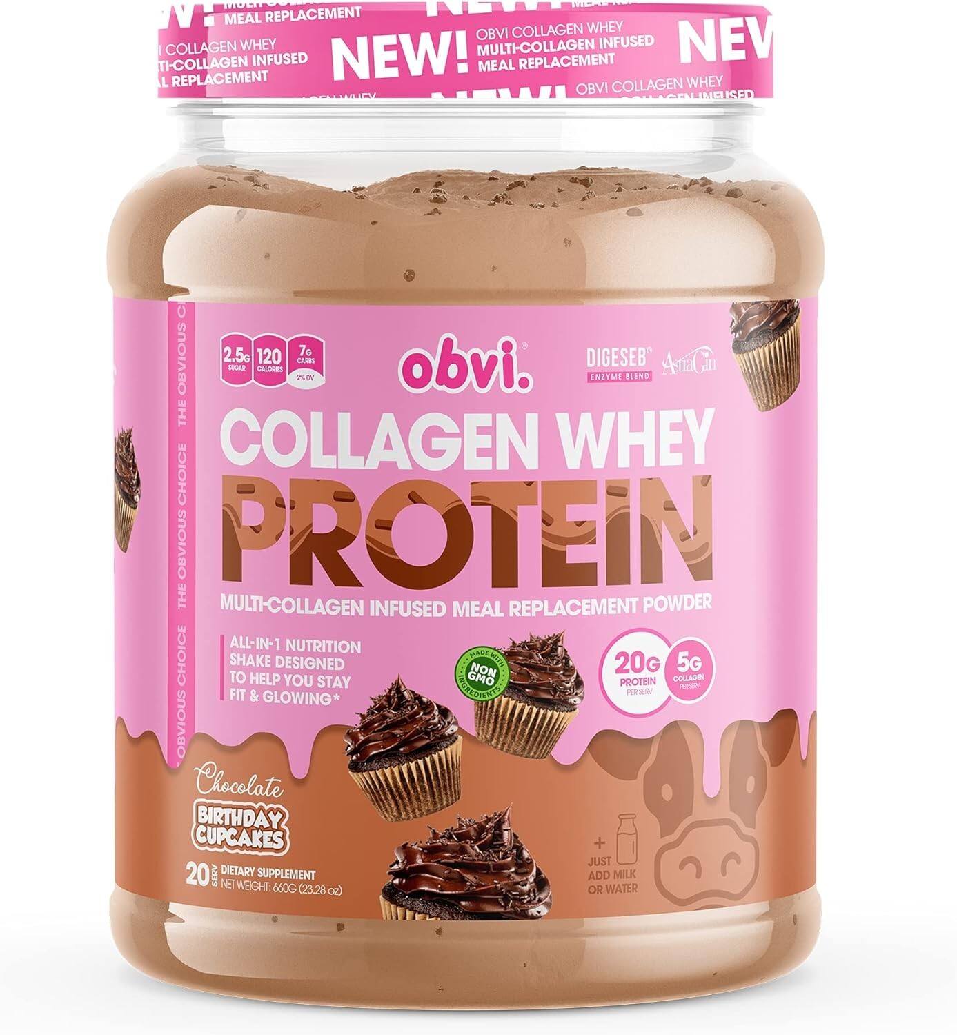 Obvi COLLAGEN Peptides Whey Protein Powder | Meal Replacement ...