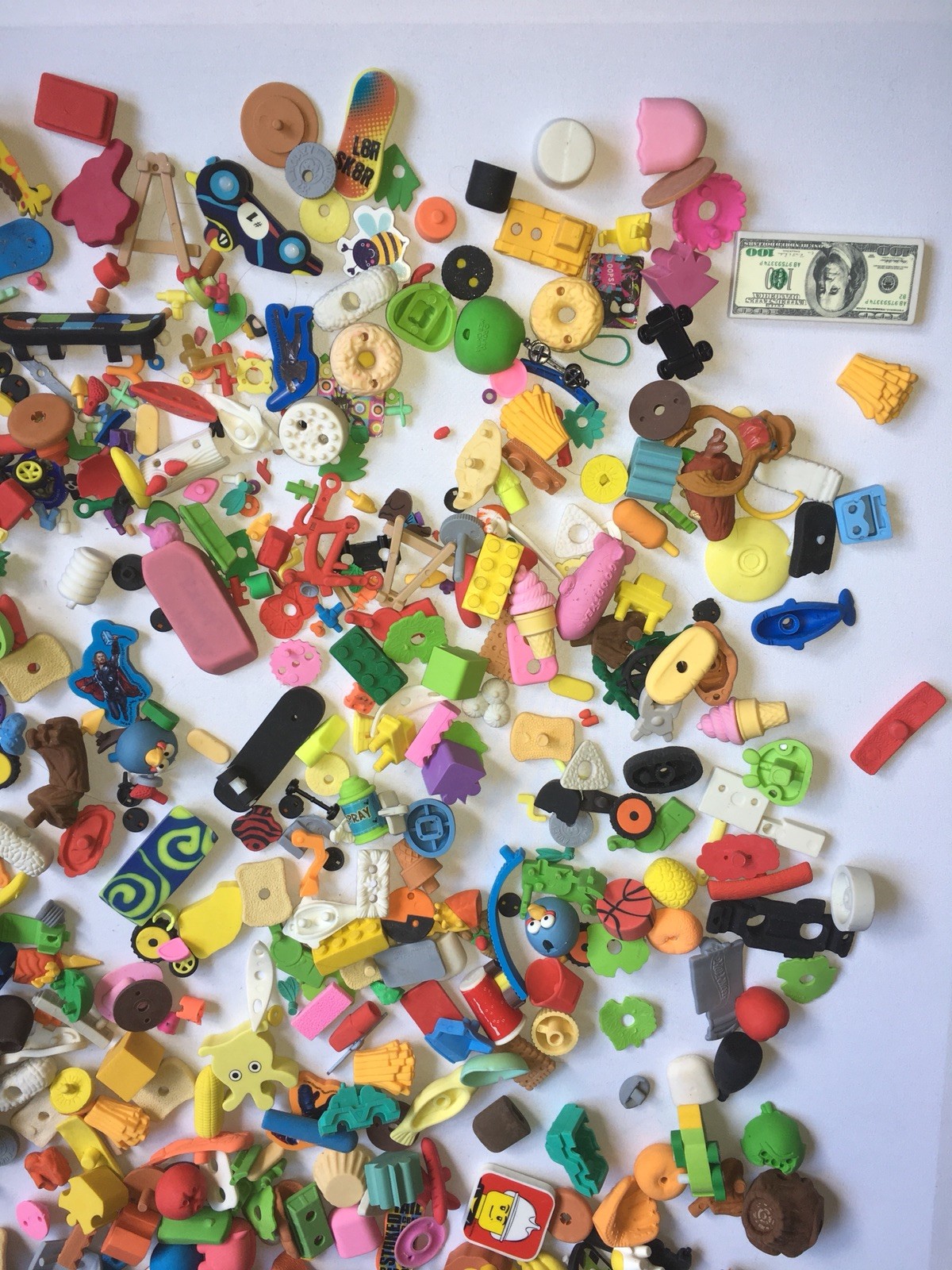 Vintage to Now 6lbs Mixed Lot of Erasers Kids Some Buildable Erasers ...