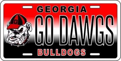 Georgia Bulldogs NCAA "Go Dawgs" License Plate | eBay