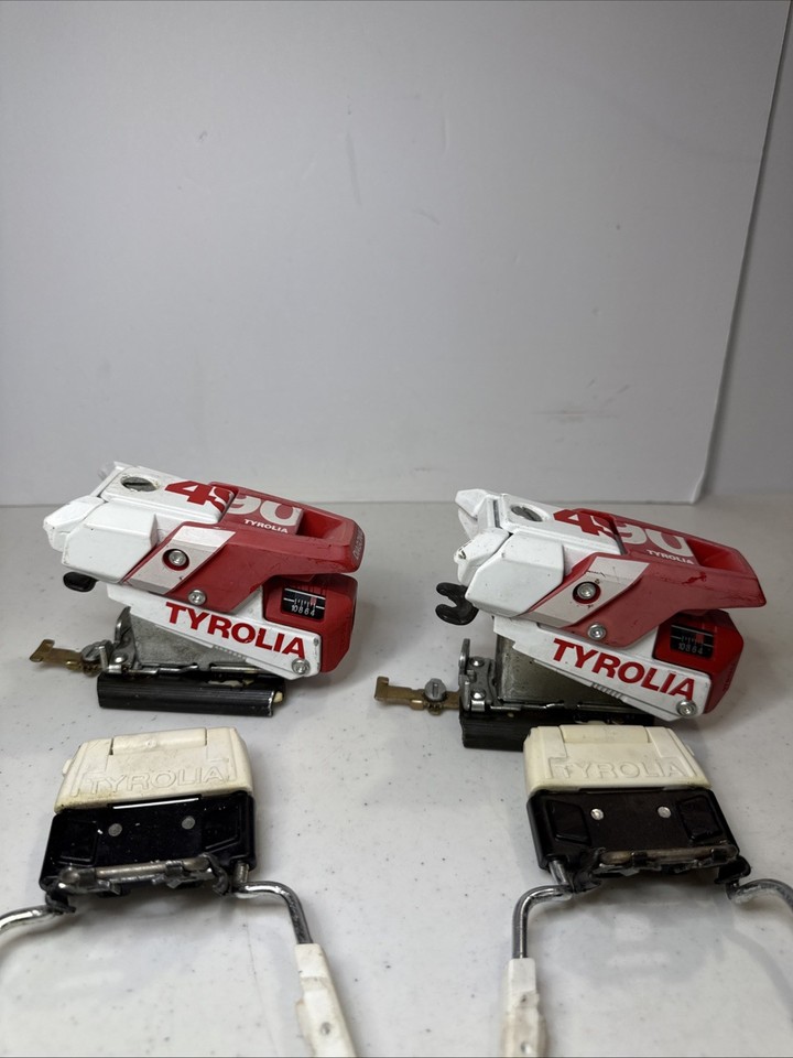 Tyrolia 490 Ski Bindings With Brakes Red And White | eBay