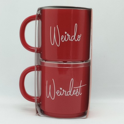 Opalhouse Red Mug "Weirdo" and “Weirdest” Funny Quote Coffee Tea Cup ...