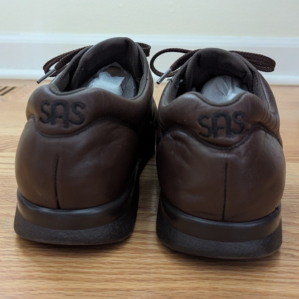 SAS Time Out Lace-Up Oxfords Mens 10.5 Brown Leather Tripad Made in USA ...