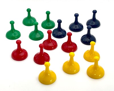 Sorry Pawns Vintage 1972 Complete Set Replacement Pawns Red Yellow Blue ...