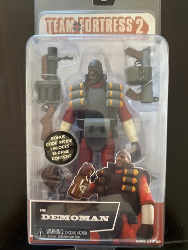 Team Fortress 2 The Demoman Red Action Figure NECA Valve 2012 NEW RARE ...