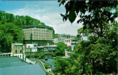 Vintage postcard - A view of DOWNTOWN EUREKA SPRINGS, ARKANSAS Baskin ...