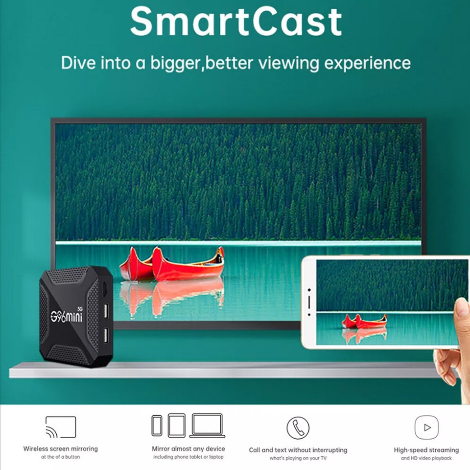 Android 13.0 Smart TV Box 8K HDMI Quad Core HD 2.4G WIFI Media Stream ...