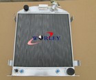 3 ROW 62MM aluminum radiator FOR Ford 1932 chopped hot rod w/Chevy 350 ...