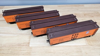 K-LINE Made By LIONEL PFE WOOD SIDE REEFERS 4 Car Set 3 Rail w/ Kadees ...