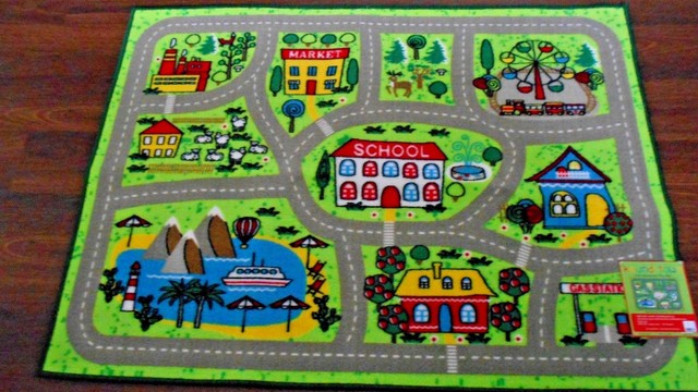 Kids Interactive Play Mat Round Town Approximate Size 34 X 46 Inch for ...