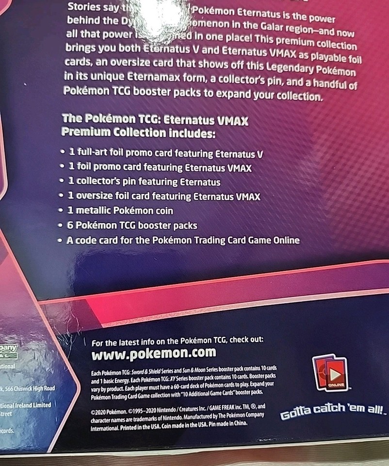 New Pokemon TCG ETERNATUS VMAX Premium Collection Box, Sealed | eBay
